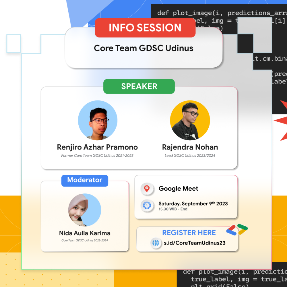 Info Session Core Team GDSC Udinus - Dicoding Indonesia