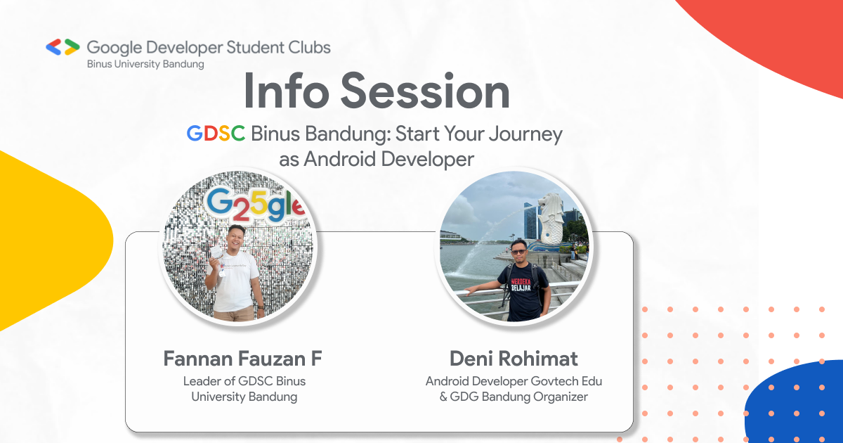 Info session gdsc : Start your journey as android developer - Dicoding Indonesia