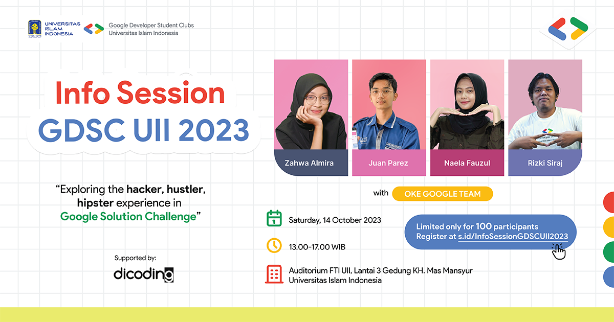 Info Session Google Developer Student Clubs UII 2023 - Dicoding Indonesia