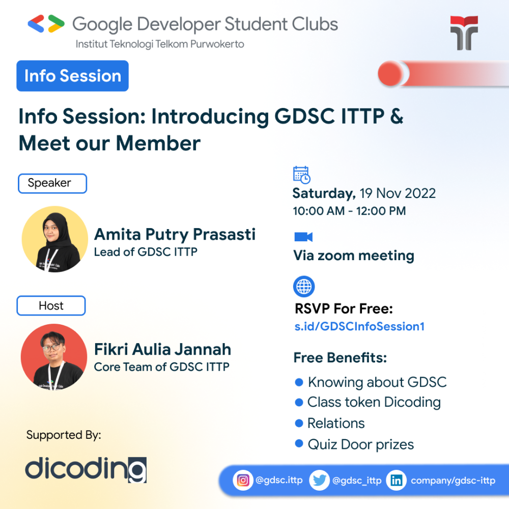 Info Session: Introducing GDSC ITTP & Meet our Member - Dicoding Indonesia