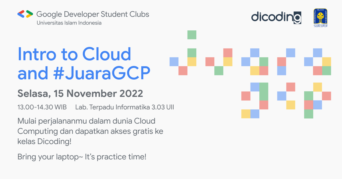 Intro To Cloud and #JuaraGCP - Dicoding Indonesia