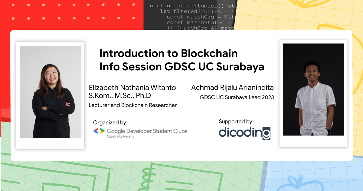 Introduction to Blockchain & Info Session GDSC UC Surabaya - Dicoding Indonesia