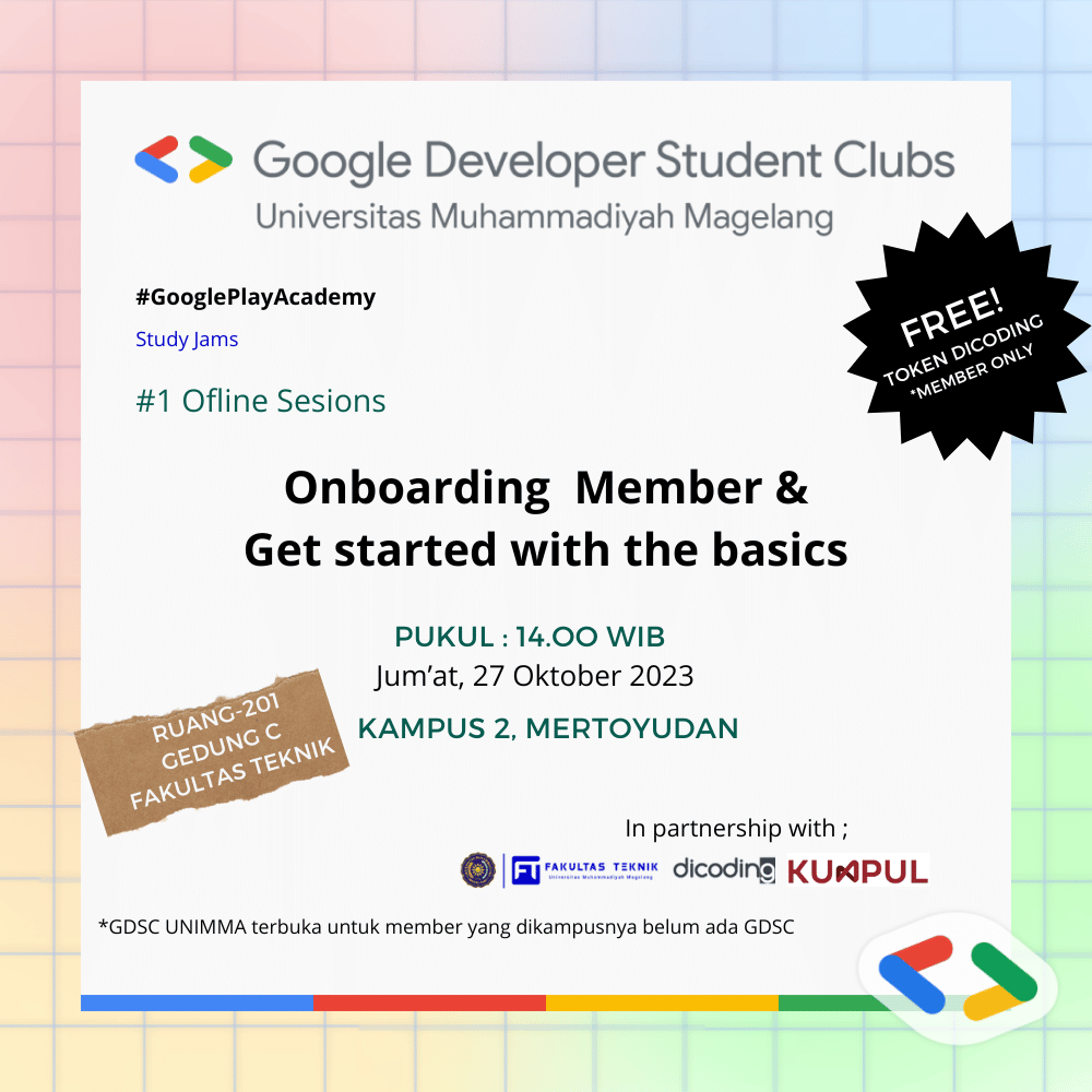 Onboarding Member & Google Play Study Jams - Dicoding Indonesia