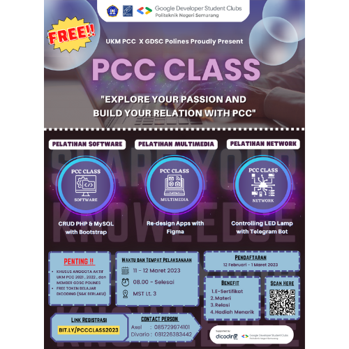 PCC CLASS 2023 X GDSC POLINES - Dicoding Indonesia