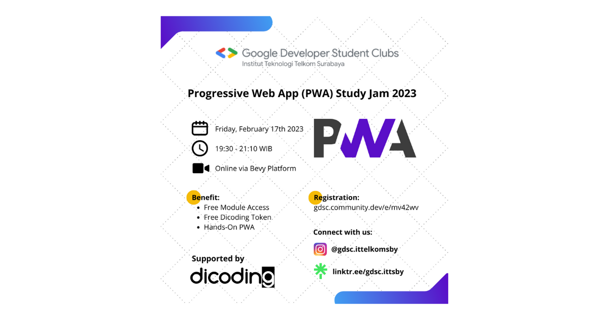 Progressive Web App (PWA) Study Jam 2023 - Dicoding Indonesia