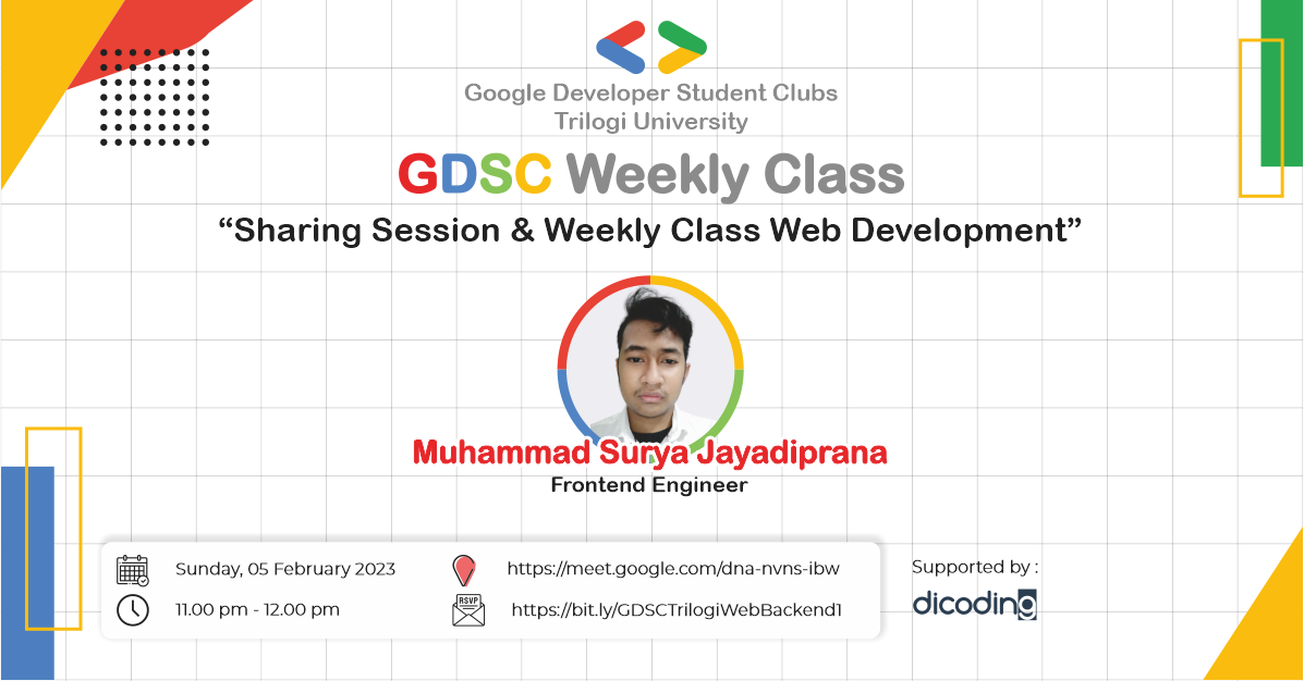 Sharing Session & Weekly Class Web Development - Dicoding Indonesia