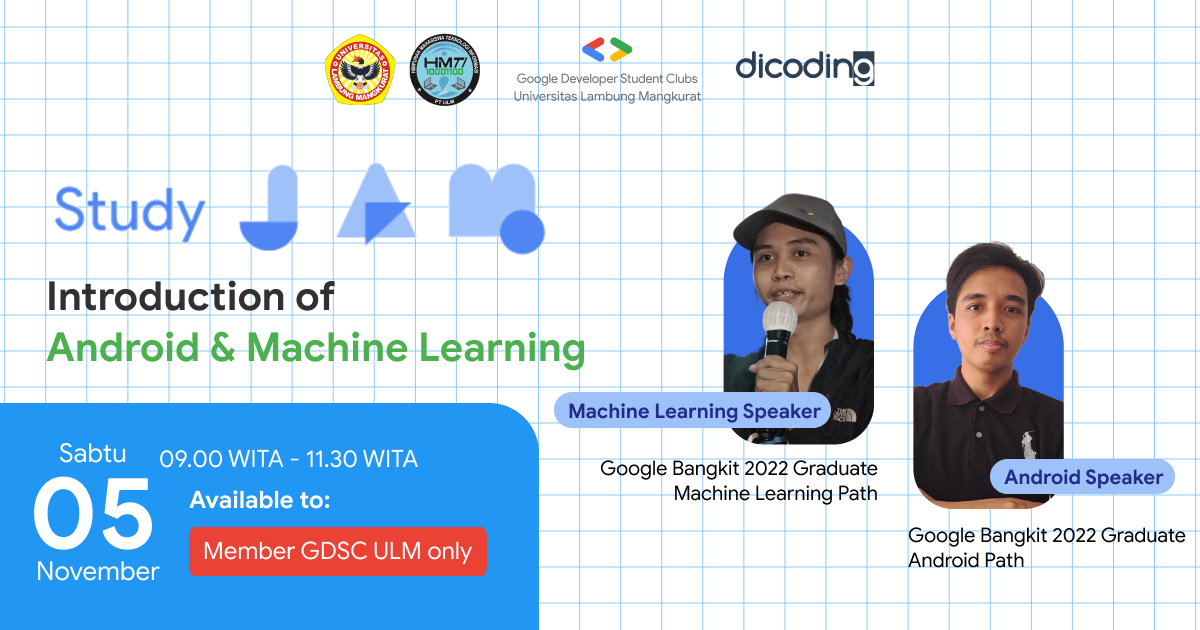 Study Jam Introduction of Android & Machine Learning - Dicoding Indonesia