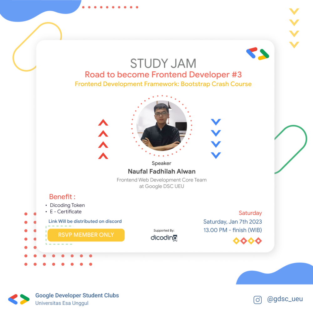 Study Jam - Road to Become Frontend Developer #3: Frontend Development Framework Bootstrap Crash ...