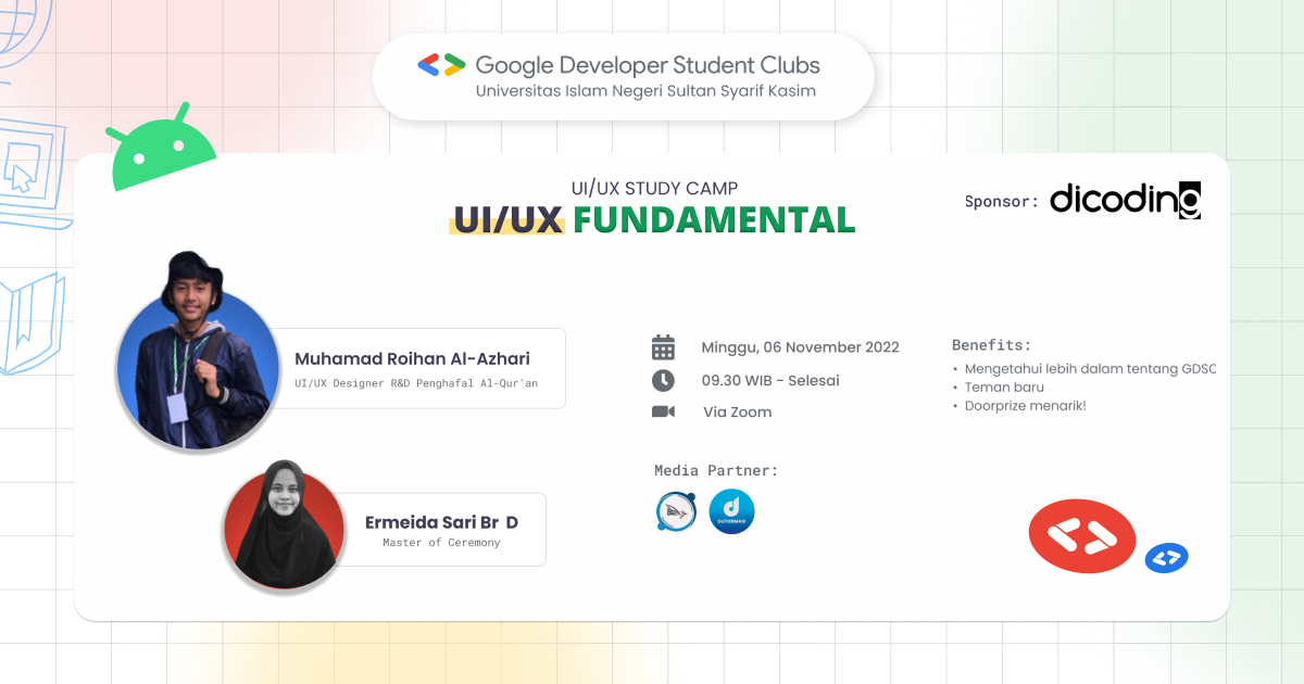 UI/UX STUDY CAMP 2022 #1 : UI/UX FUNDAMENTAL - Dicoding Indonesia